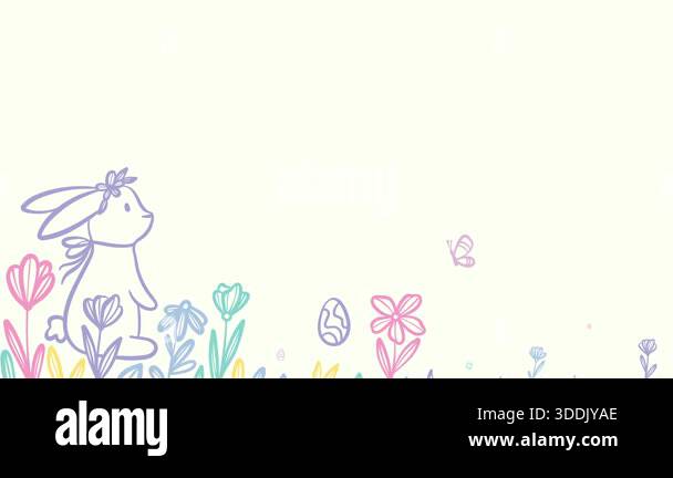 Easter banner template animation border background for the spring ...