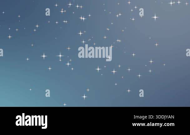 Winter night sky falling stars, sparkling festive confetti seamless ...