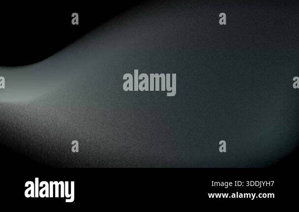 Grey muted grainy holographic surreal wave animation on back background ...