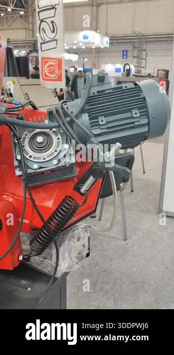 Kyiv, Ukraine, June 25, 2025:-Part of industrial equipment with large ...