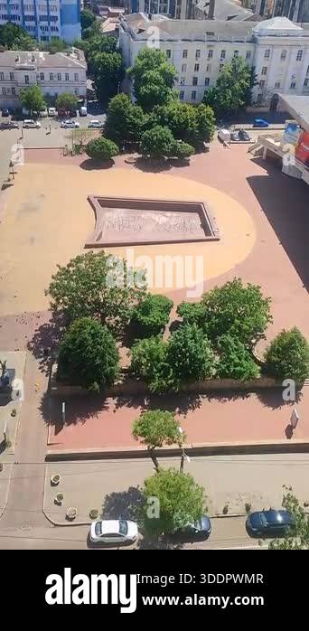 Odessa, Ukraine, August 12, 2025:- A large square in the city on a ...