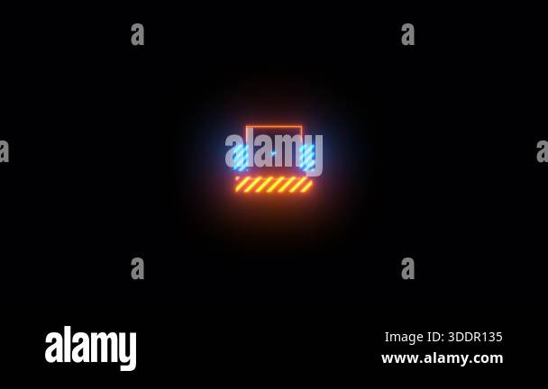 Futuristic Tech Glitch HUD Animation.Modern Digital Motion Graphic ...