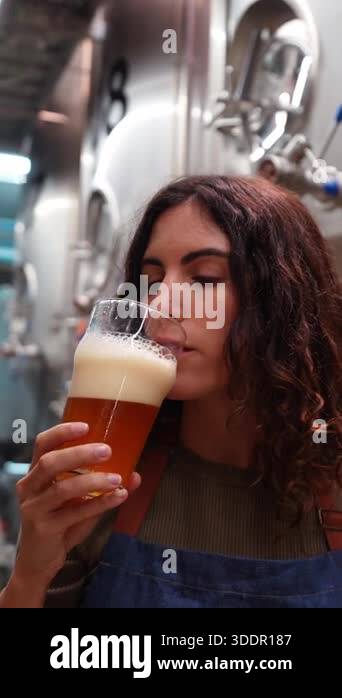 Female brewmaster holding glass Stock Videos & Footage - HD and 4K ...