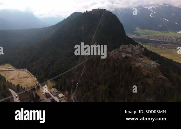 Luftbildaufnahme of Highline179 in Austrian Alps. This high-altitude ...