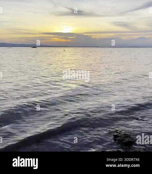 Scenic Lake at Dusk with Golden Light Stock Video Footage - Alamy
