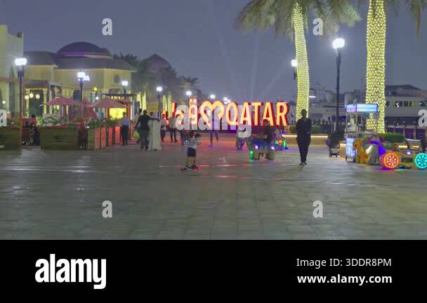 Doha, Qatar- November 14 2025: Porto Arabia in The pearl Doha, Qatar ...