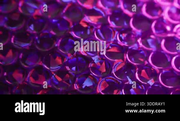 Foil texture. Rainbow light. Blur purple blue green colorful round ...