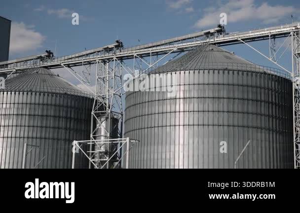 Metallic exterior, Building metal, Silo construction. Industrial ...