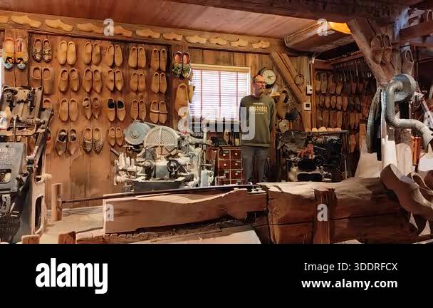 Zaanse Schans, Netherlands - October 27, 2025: Step 3 Carpenter man in ...