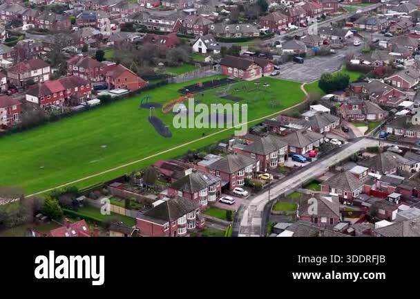 Aerial drone footage of the village of Huntington in the City of York ...