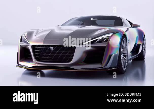 Retro-Inspired Luxury Car 3D Render. Cinematic Turntable with Subtle ...