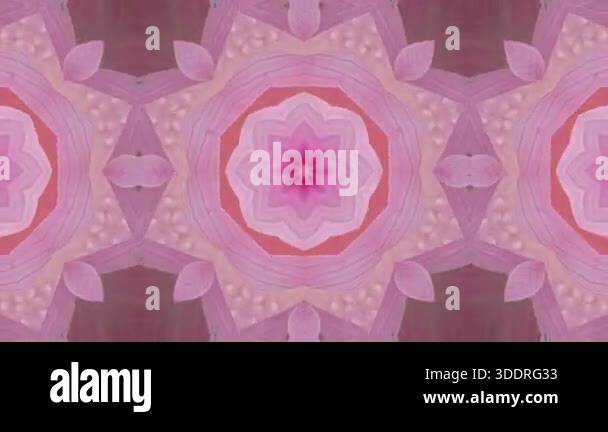 Kaleidoscopic visuals showcasing a symmetrical flower pattern with ...