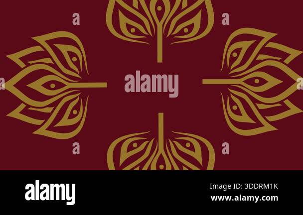 draw set of several purple flower enclose by golden frame in square ...