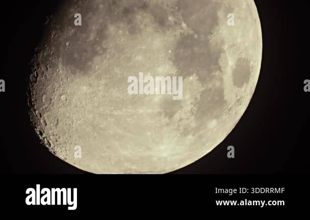 Close-up of the planet of the Moon against the background of a dark sky ...