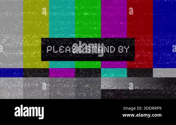 A retro television screen displays a "PLEASE STAND BY" message amidst ...