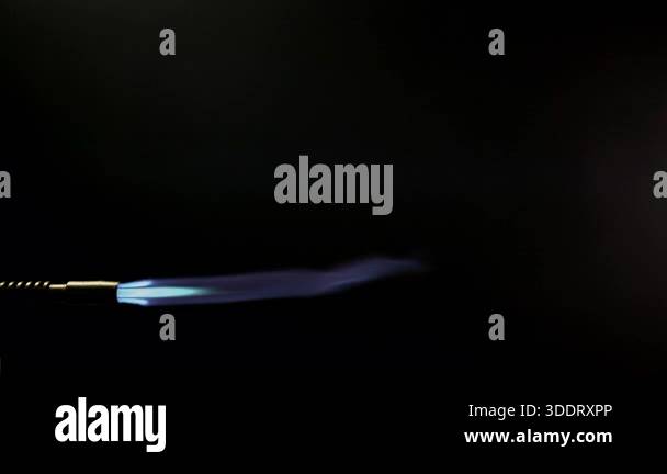 Blue Blowtorch Flame Jet in Smoke Stock Video Footage - Alamy