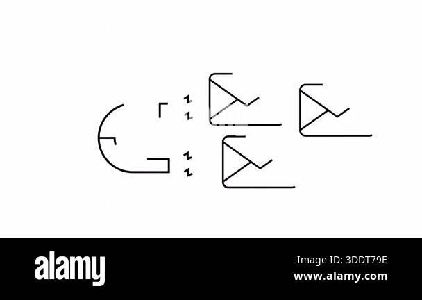 A magnet attracts three envelopes symbolizing email marketing or ...