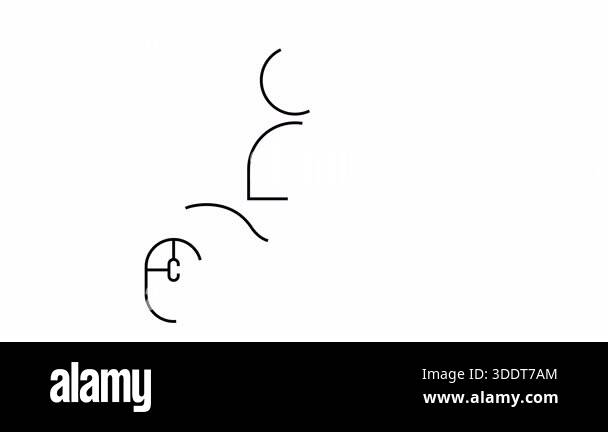 Computer user icon person connected to a mouse Stock Video Footage - Alamy