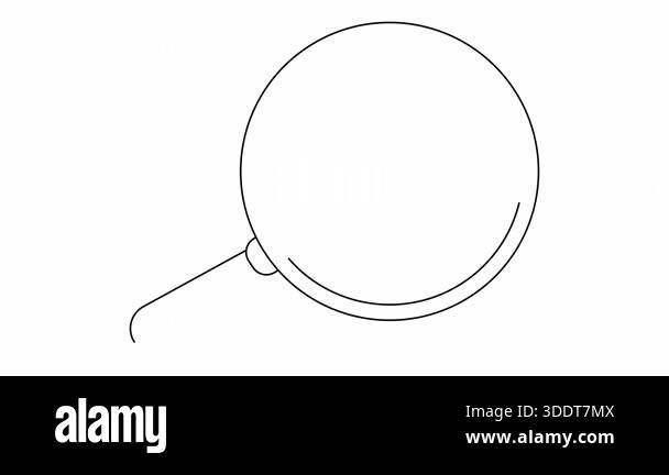 A magnifying glass icon reveals an X symbol inside the lens Stock Video ...