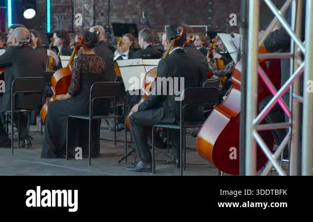 Tbilisi, Georgia - October 15, 2025: Orchestral Cello Row In Black ...