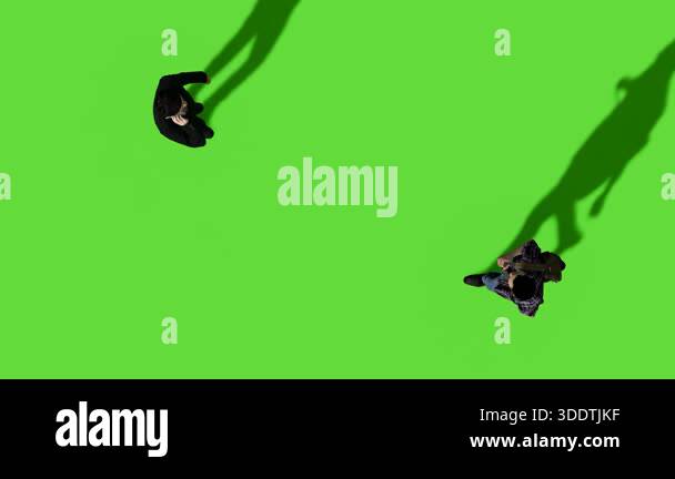 Top View People Activity Green Screen Stock Video Footage - Alamy