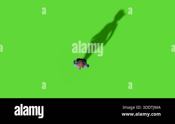 Top View Human Activity Green Screen Stock Video Footage - Alamy