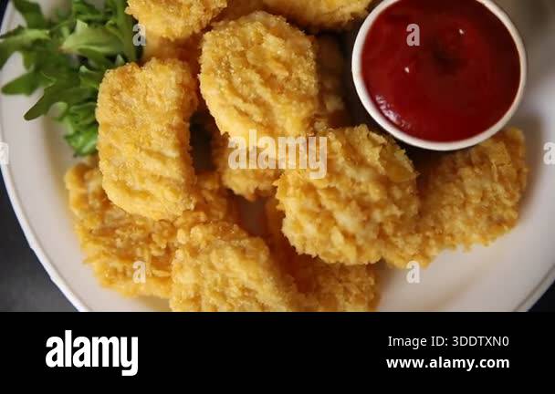 Chicken nuggets fries fast food tasty snack fresh gourmet food ...