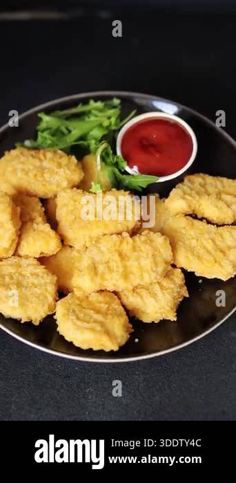 Chicken nuggets fries fast food tasty snack fresh gourmet food ...