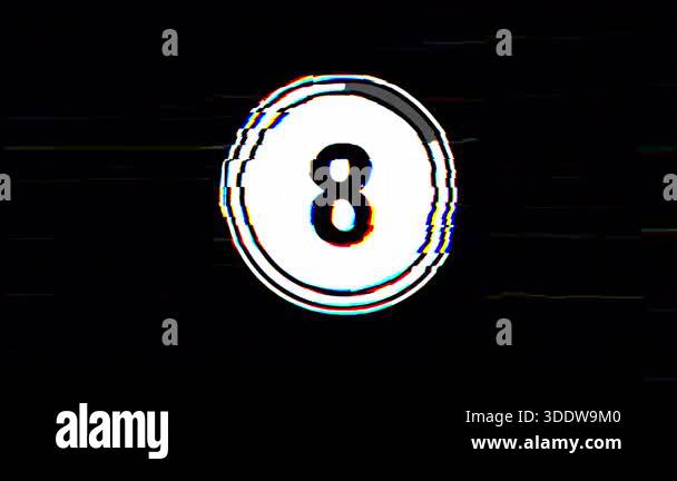 Minimalist 10 second countdown timer animation with RGB glitch effect ...