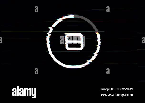 Digital 10 second countdown timer animation with glitch effects ...