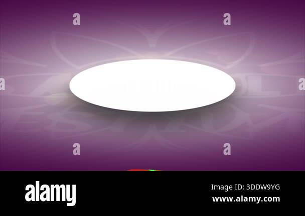 Vibrant vertical digital illustration set against a purple background ...