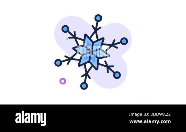 Get this amazing flat outline animated icon of snowflake, winter, cold ...