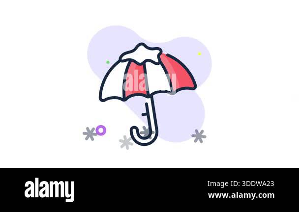 Take a look at this amazing flat outline style animated icon of cold ...