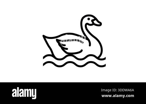 Well designed animated icon of swan, aquatic bird vector design Stock ...