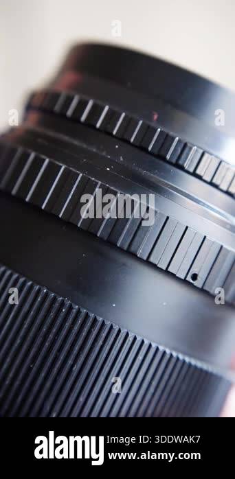 Detailed Camera Zoom, Closeup Of Textured Zoom Ring, Camera Lens With ...