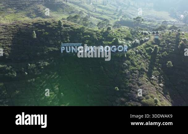 Puncak Bogor, West Java. September 29, 2024: Natural tourist ...