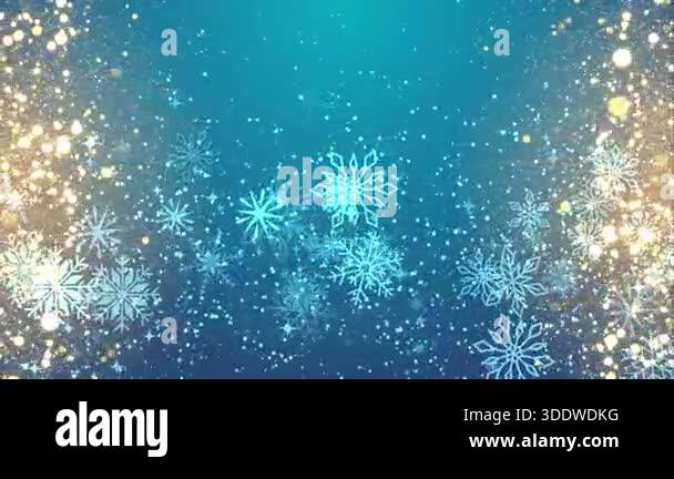 bokeh lights frame moving animation, winter snowflakes animated ...