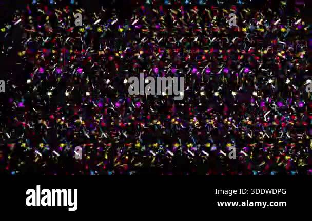 cheerful Confetti Celebration, Colorful Party Streamers in Fast Motion ...