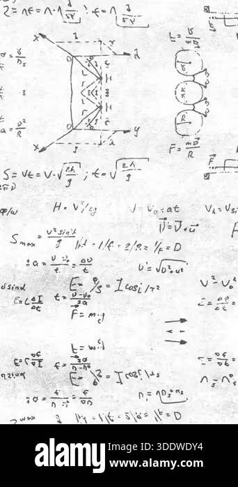 vertical 4k grunge mathematical formula abstract background, math ...