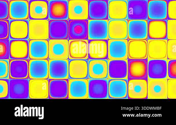 Colorful animated mosaic square block animation background 4k. Loop ...