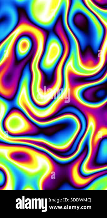 4K Loop Animation vibrant colorful twirl gradient flowing wave smooth ...