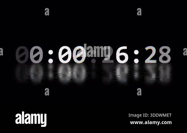Animation of Thirty Seconds Countdown With Digital Time, 30 to 0 ...