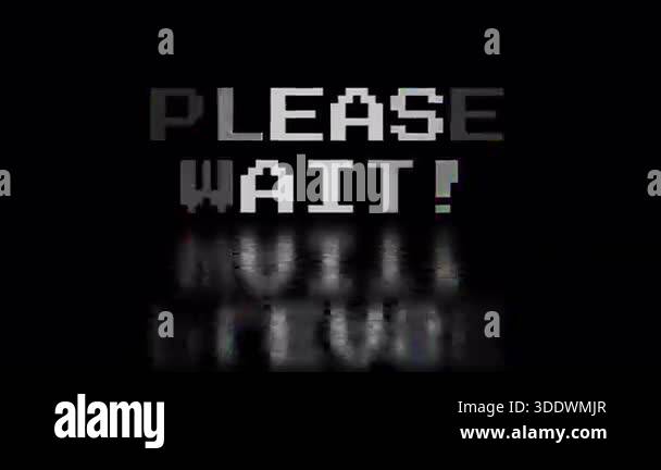 Animation Please Wait Text With Distortion Text. High quality 4k ...