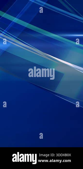 Blue Glass Lines With Sweeping Arcs And Glossy Bands, Reflective ...