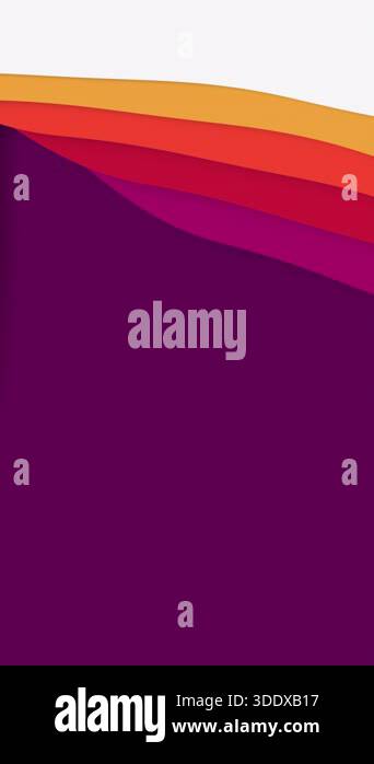 Sunset Gradient Wave Poster With Layered Warm Bands In Orange And ...