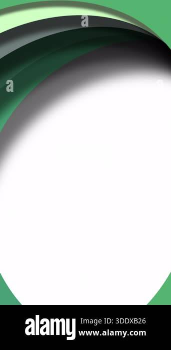 Mint Green Circular Reveal With Shadows, Paper Cut Peel Around White ...