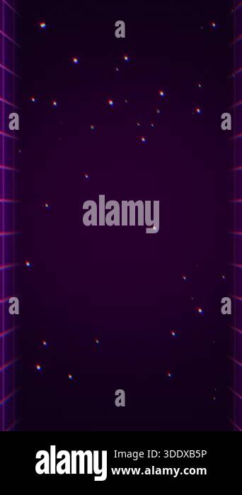 Vertical Starfield Corridor With Grid, Floating Particles And Subtle ...