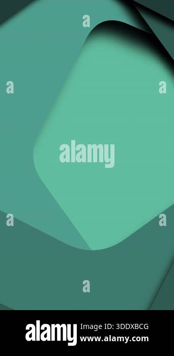 Mint Paper Fold Shapes And Soft Creases, Layered Geometric Panels With ...