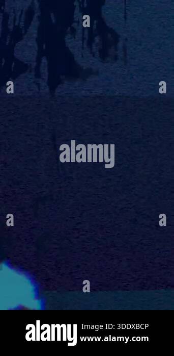 Blue Glitching Screen With Smeared Paint Edges And Heavy Static Bands ...