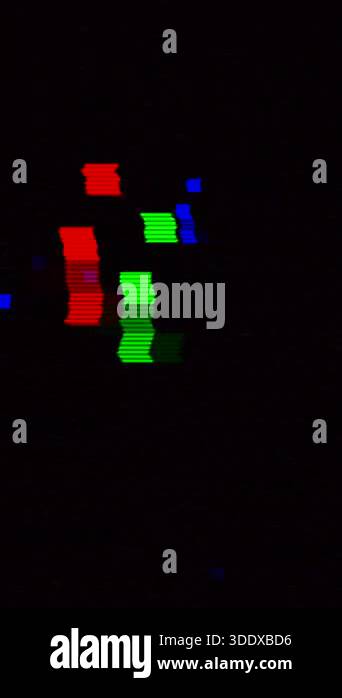 Black Canvas With Red Green Blocks, Staccato Pixel Choreography And ...